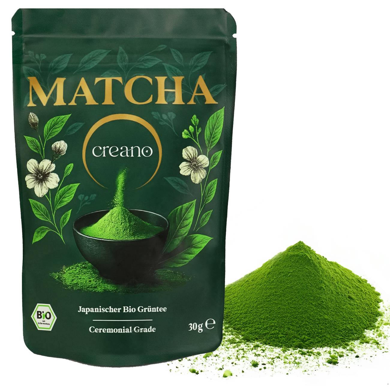 Creano Bio 30g Matcha Tee Ceremonial – Exklusiver Blend aus Japan *⁵